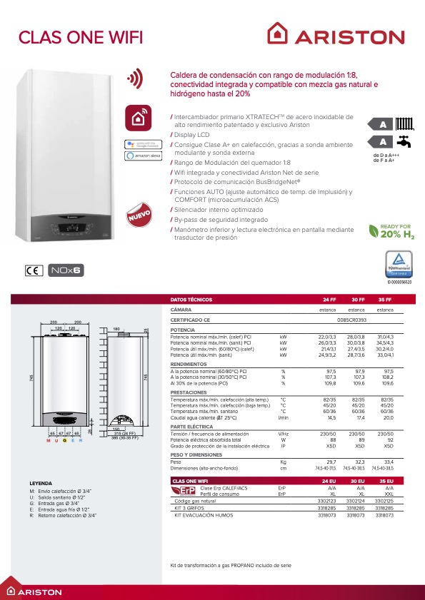 Serie Clas One Wifi - Ariston | Ahorra Click